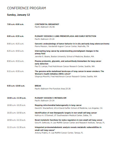 10+ Conference Program Examples [ Schedule, Pre-Conference ...