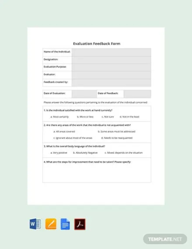 HR Evaluation Form - 10+ Examples, Format, Pdf | Examples