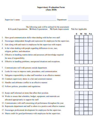 HR Evaluation Form - 10+ Examples, Format, Pdf | Examples