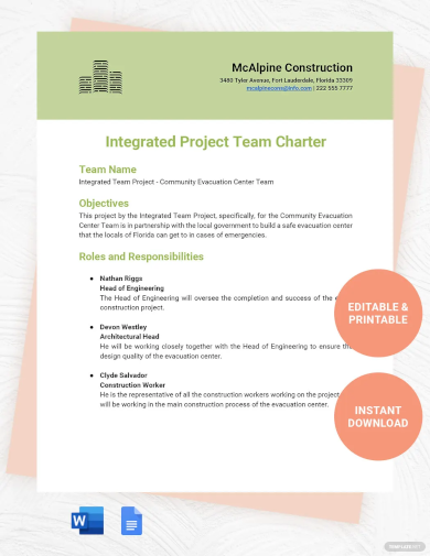Project Charter - 12+ Examples, Format, Pdf | Examples