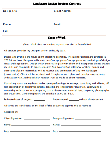 Landscaping Services Contract - 10+ Examples, Format, Pdf | Examples