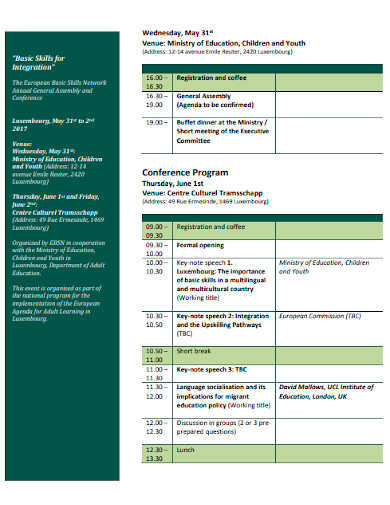 10+ Conference Program Examples [ Schedule, Pre-Conference , Sponsorship ] | Examples