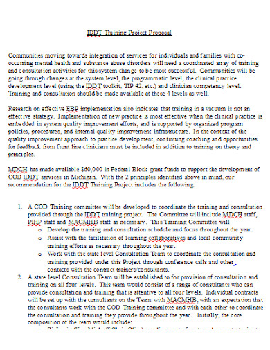 Training Project Proposal - 10+ Examples, Format, Pdf | Examples