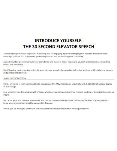 How To Introduce Yourself In A Campaign Speech Example Coverletterpedia