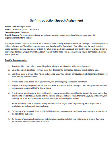 4 5 Minute Self Introduction Speech Examples In PDF Examples