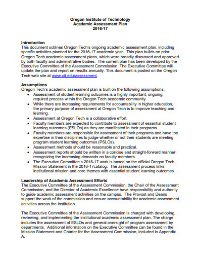 Academic Assessment - 10+ Examples, Format, Sample | Examples