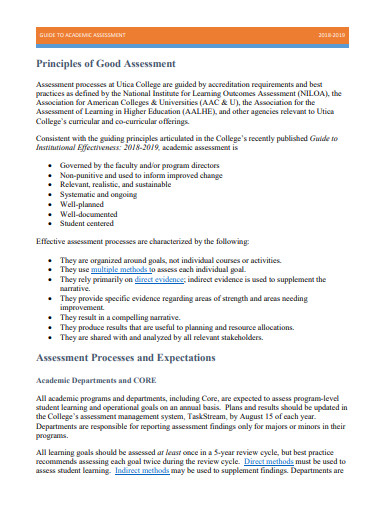 Academic Assessment - 10+ Examples, Format, Sample | Examples