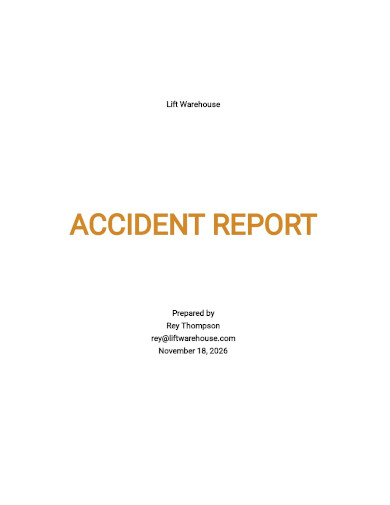 Accident Report - 10+ Examples, Format, Pdf | Examples