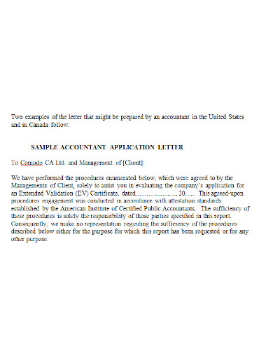 Job Application Letter For Accountant - 6+ Examples, Format, How to ...