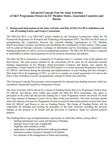 Activity Concept Note - 7+ Examples, Format, Pdf | Examples