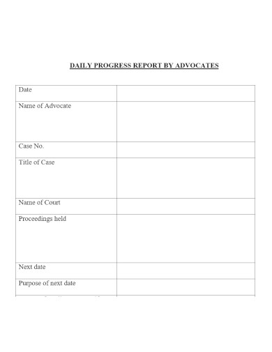 Daily Progress Report - 10+ Examples, Format, Pdf | Examples