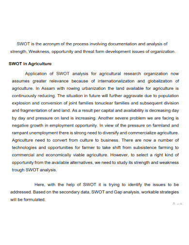Farm SWOT Analysis - 10+ Examples, Format, Pdf | Examples