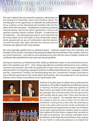 Celebration Speech - 10+ Examples, Format, Sample | Examples