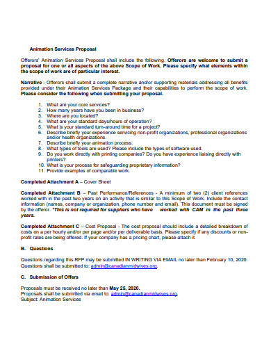 Animation Proposal - 10+ Examples, Format, Pdf | Examples