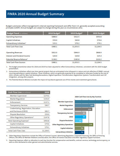 10+ Budget Summary Examples [ Federal, Union, Narrative ] | Examples