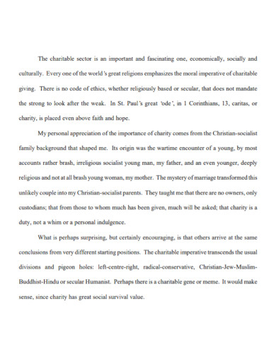 Charity Speech - 10+ Examples, Format, Sample | Examples