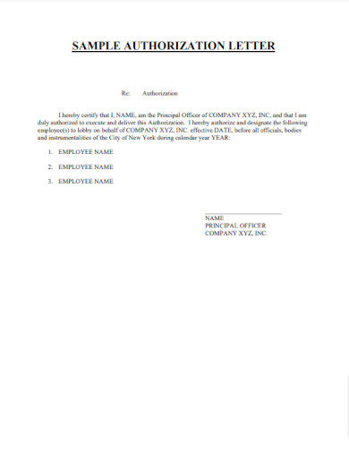 Authorization Letter To Process Documents - 9+ Examples, Format, Sample ...