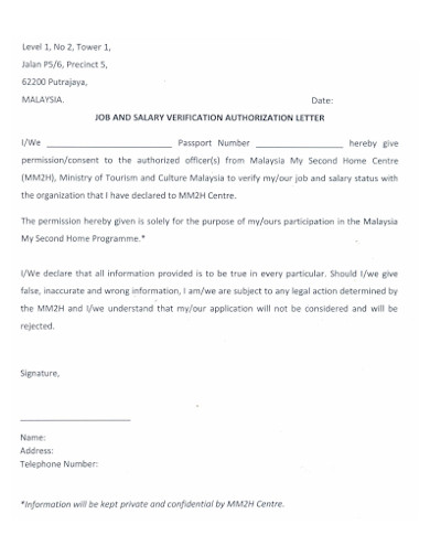 Authorization Letter to Claim Salary - 6+ Examples, Format, Sample ...