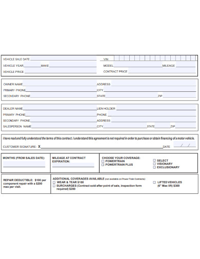 Auto Service Contract - 10+ Examples, Format, Pdf | Examples