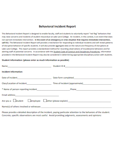 AccidentIncident Report - 10+ Examples, Format, Pdf | Examples