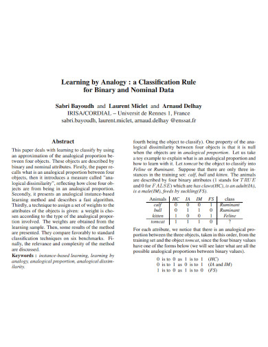 Classification Analogy - 9+ Examples, Format, Pdf | Examples