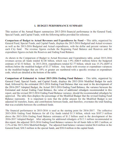 10+ Budget Summary Examples [ Federal, Union, Narrative ] | Examples