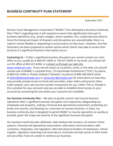 10+ Business Purpose Statement Examples [ Continuity, School ...