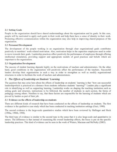 Leadership Goals for Students - 8+ Examples, Format, PDF