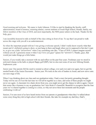 Welcome Speech for Kids - 5+ Examples, Format, Sample | Examples