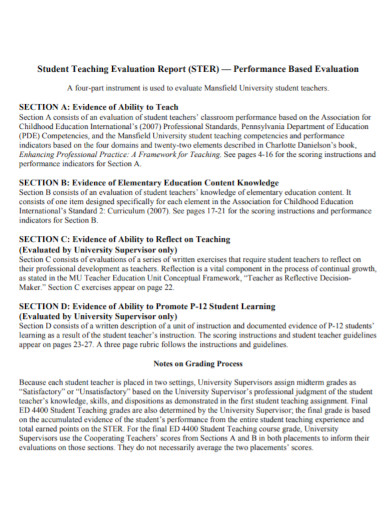 Teacher Report Writing - 11+ Examples, Format, Pdf | Examples