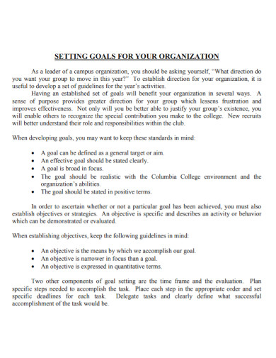 Leadership Goals for Students - 8+ Examples, Format, PDF