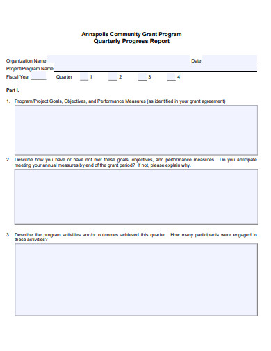 Quarterly Progress Report - 9+ Examples, Format, Pdf | Examples