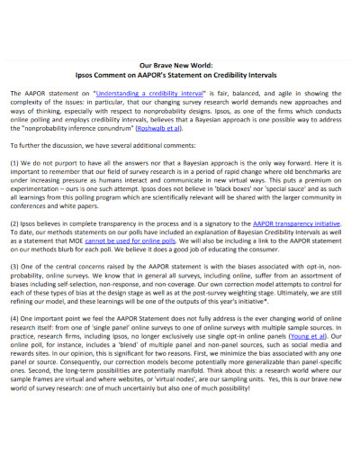 Credibility Statement - 7+ Examples, Format, Pdf | Examples