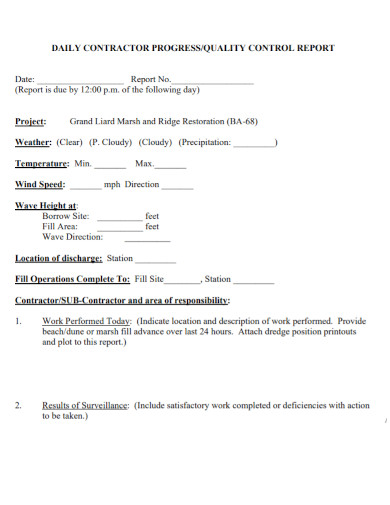 Daily Progress Report - 10+ Examples, Format, Pdf | Examples