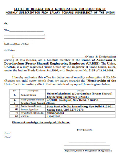 Authorization Letter to Claim Salary - 6+ Examples, Format, Sample | Examples