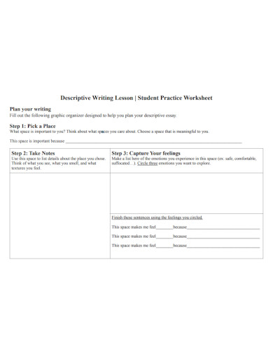 Descriptive Writing - 29+ Examples, Format, Pdf | Examples