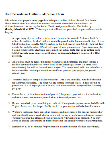 Presentation Outline - 10+ Examples, Format, Sample | Examples