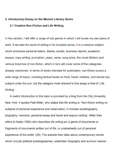 Memoir Essay 5 Examples Format Pdf Examples
