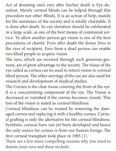 Donation Speech - 6+ Examples, Format, Sample | Examples