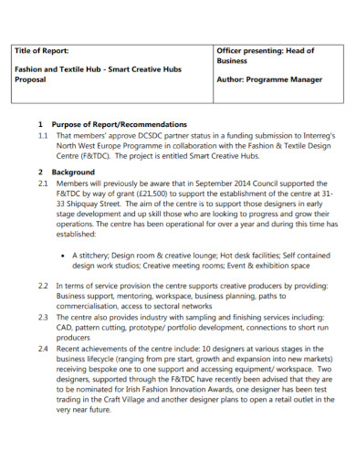 Fashion Design Proposal - 7+ Examples, Format, Pdf | Examples