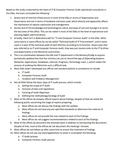 Forensic Audit Report - 6+ Examples, Format, Pdf | Examples