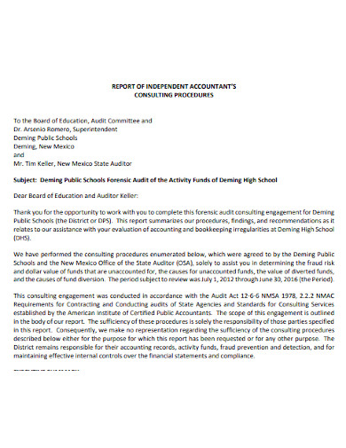 Forensic Audit Report - 6+ Examples, Format, Pdf | Examples