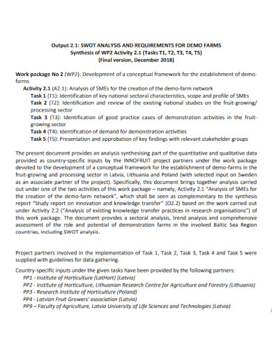 Farm SWOT Analysis - 10+ Examples, Format, Pdf | Examples