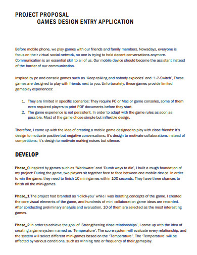 Game Design Proposal - 10+ Examples, Format, Pdf | Examples