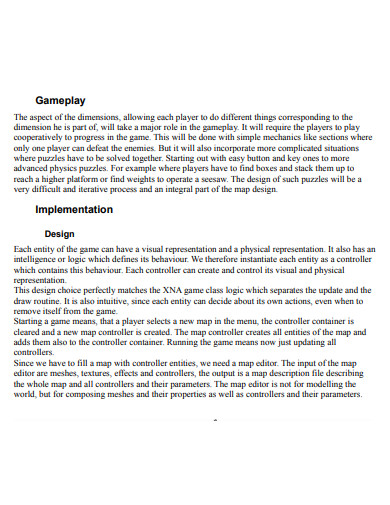 Game Design Proposal - 10+ Examples, Format, Pdf | Examples