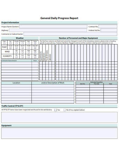 Daily Progress Report - 10+ Examples, Format, Pdf | Examples