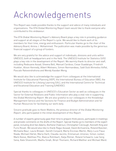 Acknowledgement Report - 21+ Examples, Format, Pdf | Examples