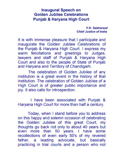 Celebration Speech - 10+ Examples, Format, Sample | Examples