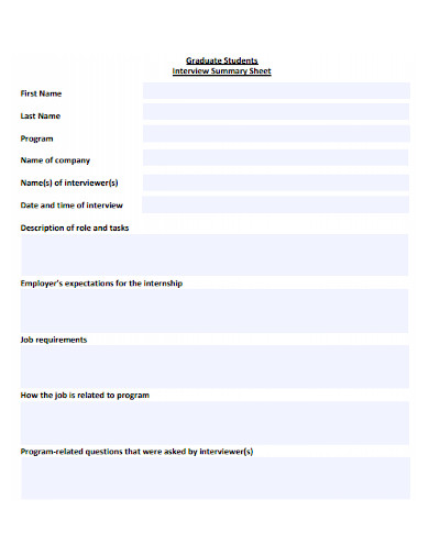 Interview Summary Sheet - 10+ Examples, Format, Pdf, Tips