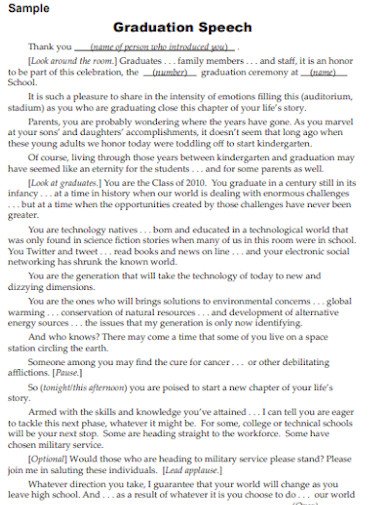 Celebration Speech - 10+ Examples, Format, Sample | Examples